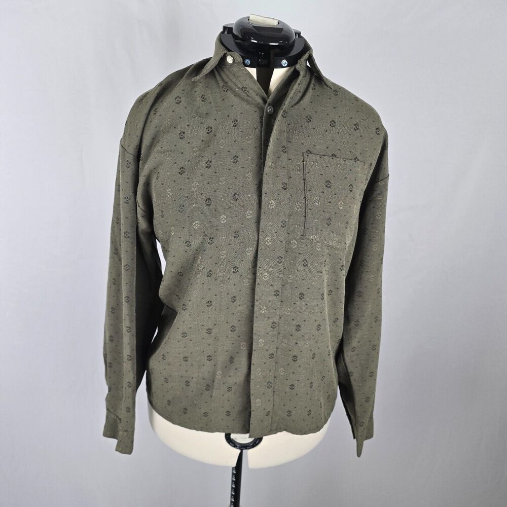 Christian Dior Button Down Shirt Women's 20 Olive Gre… - Gem